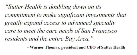 Sutter Health Announces Significant Investment in a New Advanced Multi ...